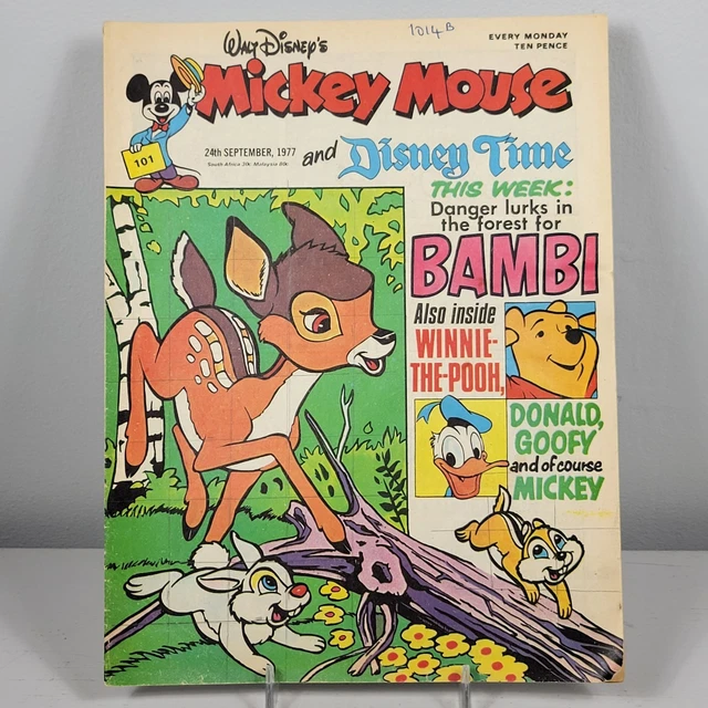 WALT DISNEY'S MICKEY MOUSE UK Magazine Comic #101 1977 Disney Time ...