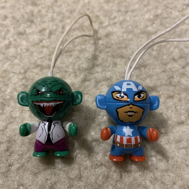 MARVEL KINDER SURPRISE Twistheads Lizard Captain America Lot of 2 Toy ...