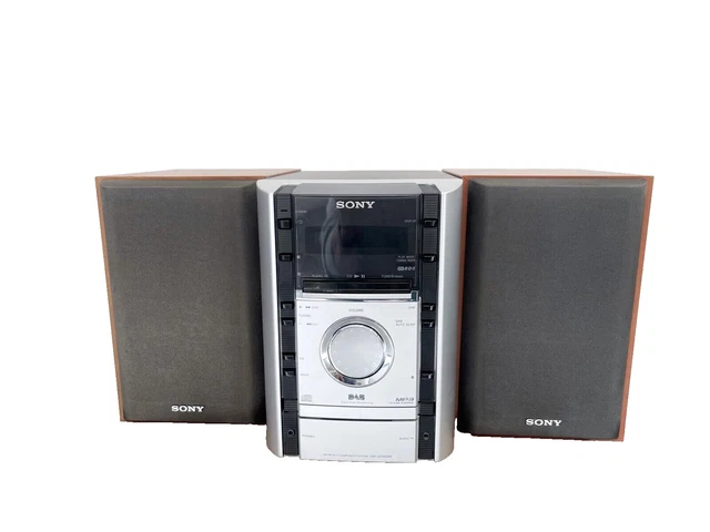 SONY SILVER MICRO Bookshelf Stereo CD MP3 DAB w/ Headphone Jack - HCD ...