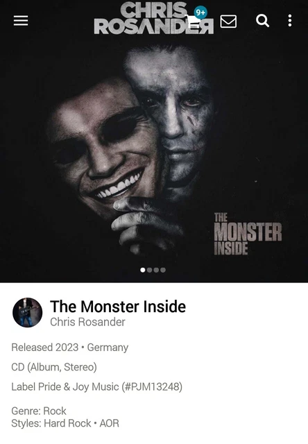 CHRIS ROSANDER ~ Monster Inside CD 2023 Hi-Tech AOR Melodic Rock King ...