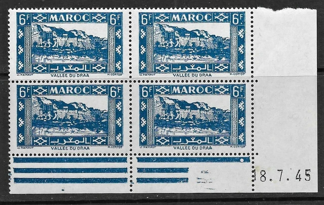 MAROC MOROCCO TIMBRE- N° 233** - Bloc de 4 - Vallée du Drâa - Neufs ...