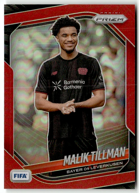 PANINI PRIZM FIFA 2025-26 Tarjeta 235 Malik Tillman Red Prizm 62/149 ...
