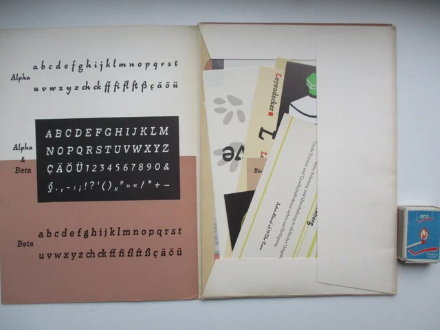 ALPHA BETA TYPE specimens type casting wing folder with print samples ...