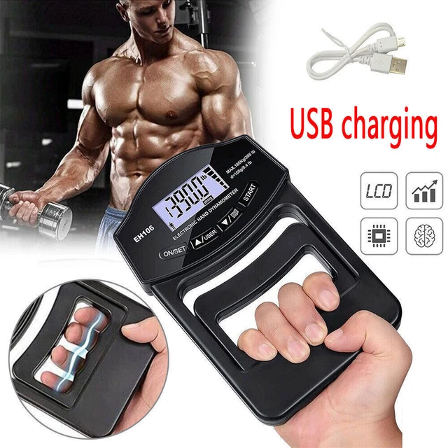 DIGITAL DYNAMOMETER HAND Grip Electronic Power Measure Strength Muscle ...