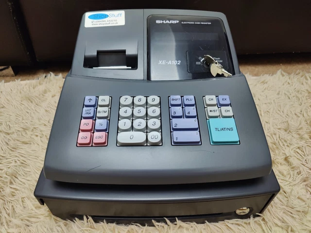 SHARP XE-A102 ELECTRONIC Cash Register + Keys + Till Rolls I 020 £129. ...