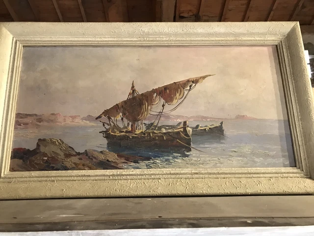 TABLEAU ANCIEN MARINE EUR 90,00 - PicClick FR