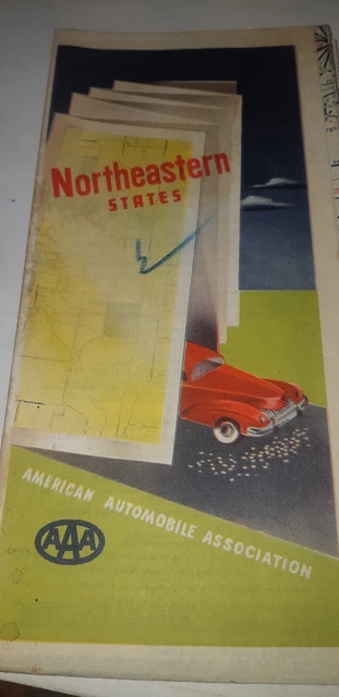 MAP OF THE Northeastern United States Highway System, AAA, 1949 $5.00 ...