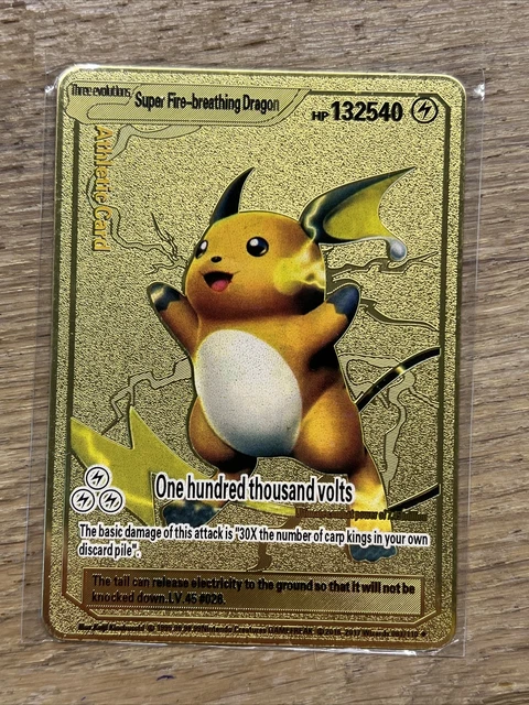 POKEMON SUPER FIRE Breathing Dragon Karte aus massiven Metall EUR 11,50 ...