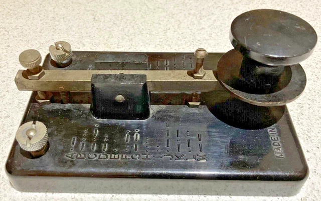 VINTAGE WW2 RAF 'Air Ministry' Marked Bakelite Morse Code Telegraph Key ...