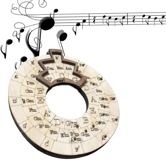 WOODEN MELODY TOO Circle Of Fifths Chord Wheel Wood Chord Wheel Music ...
