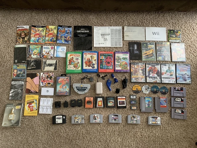HUGE RETRO GAME, Booklets, Accys LOT! SNES N64 GBA Sega Xbox Gamecube ...