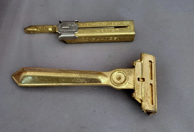 RARE VINTAGE SCHICK TYPE D - Injector Razor - 1934-35 - w/ NOS Blades £ ...
