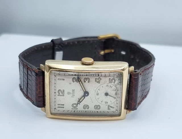 TUDOR TANK Arabic numbers original Dial 9ct Solid Gold Watch EUR 909,91 ...