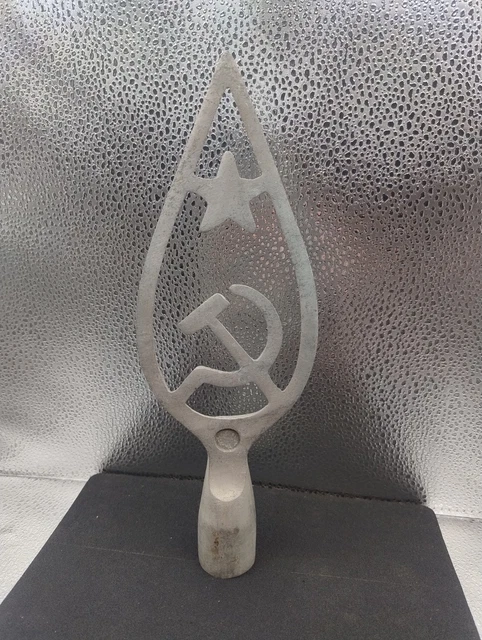 GENUINE AUTHENTIC RUSSIAN Red Army Soviet Hammer & Sickle Flag Pole ...