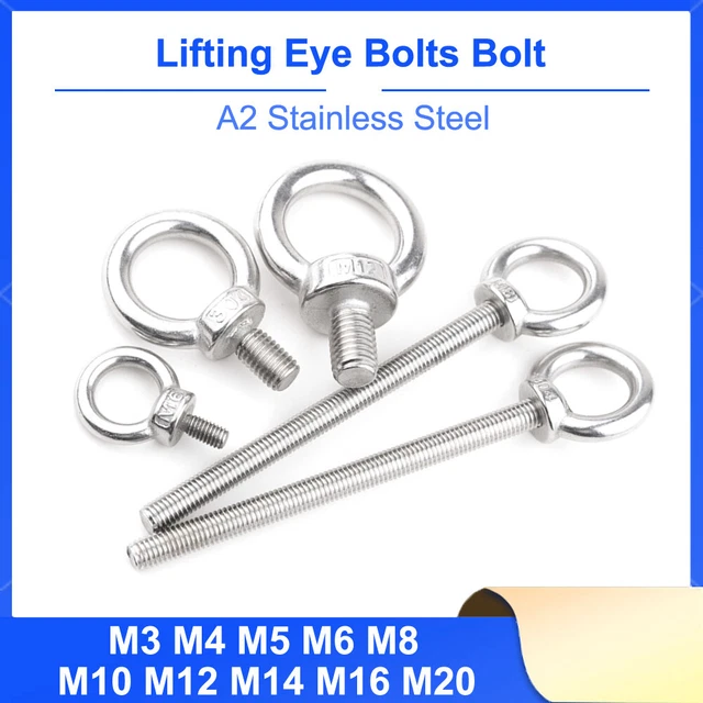 LIFTING EYE BOLTS Bolt A2 Stainless Steel Male Metric ...
