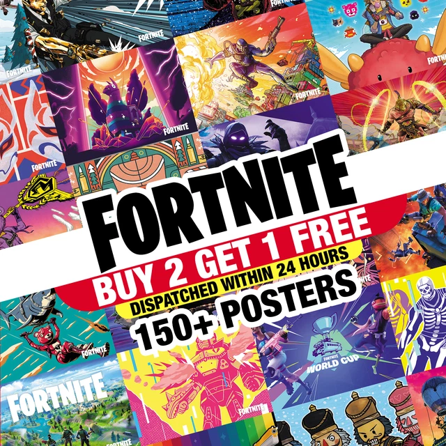150+ FORTNITE BATTLE Royale Gaming Posters Art Print Wall Home Room ...