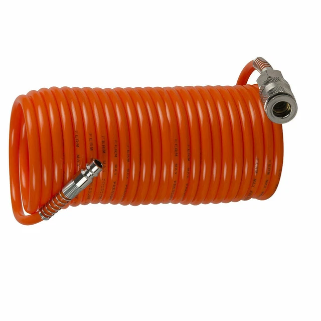 TUBE AIR COMPRIMÉ Flexible Pour Compresseur 12 M Raccord Spirale Sus ...