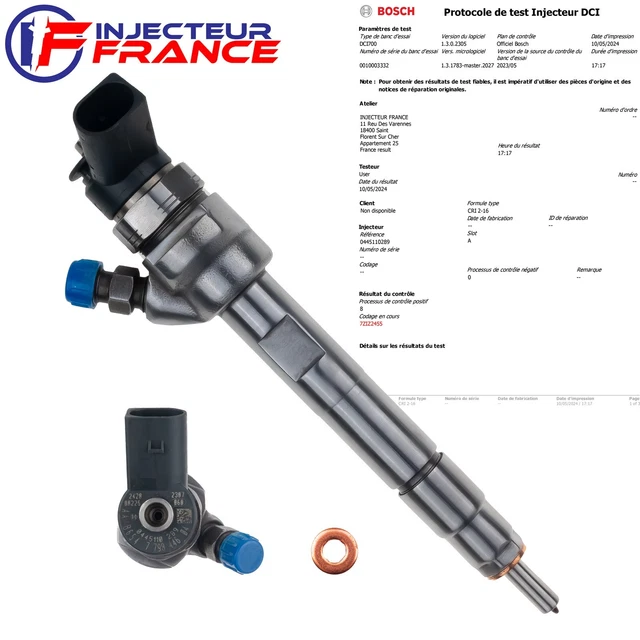 0445110289 BMW BOSCH Injecteur E81 E87 E90 E91 F20 F30 13537798446 ...