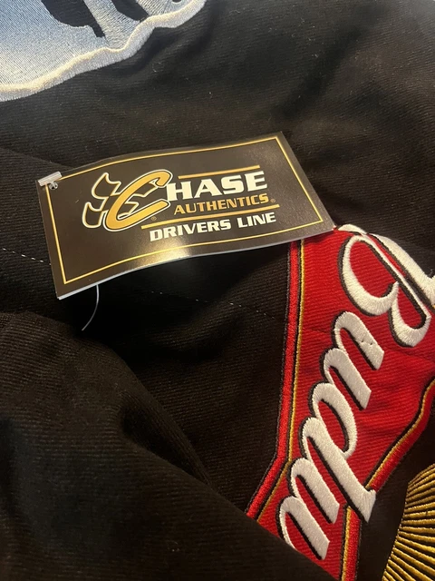 VINTAGE NASCAR CHASE Authentic Racing Jacket Elvis Budweiser Dale ...