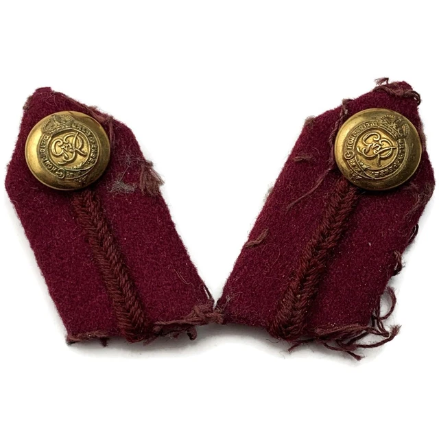 WW2 ROYAL ARMY Medical Corps RAMC, Officers Insignia Red Tab Collar ...