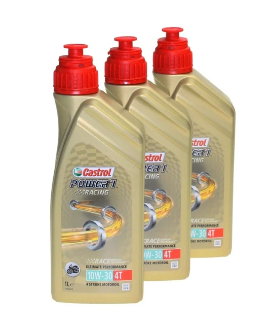 3 LITER ENGINE oil Castrol SAE 10W-30 power 1 racing 4T synth for Honda ...