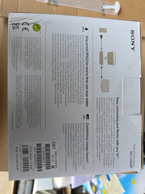 SONY SRS-LSR200 WIRELESS Handy TV Speaker - White (SRSLSR200.CE7) £63. ...