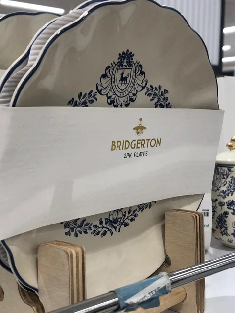 BRIDGERTON 2 PACK plates set gift pack X Primark new tag £18.00 ...