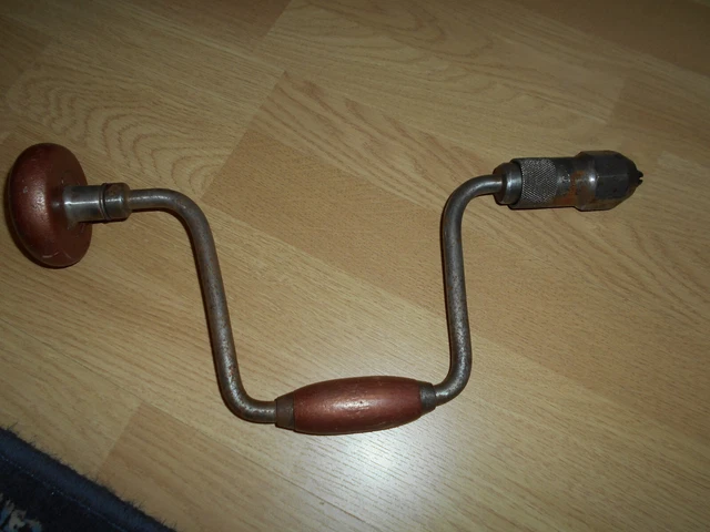 ALTE HANDBOHRMASCHINE / AUROWA Handbohrer /Kurbelgriff, Handleier EUR 8 ...