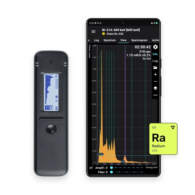 RADIACODE-102 DETECTOR OF Nuclear Radiation, Spectrometer and Dosimeter ...