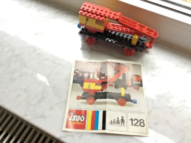 LEGO 128 EISENBAHN Kranwaggon, Version 2 (Train Base) mit Original-BA ...
