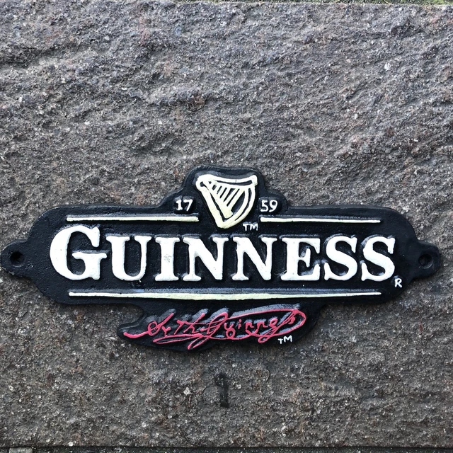 GUINNESS CAST IRON Sign £25.00 - PicClick UK