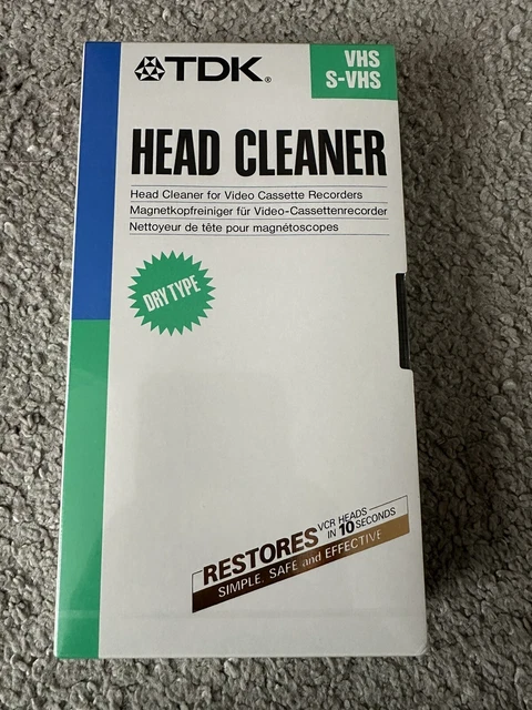 TDK HEAD CLEANER - DRY TYPE VHS S-VHS for VCR HEADS TCL-11 | Brand New ...