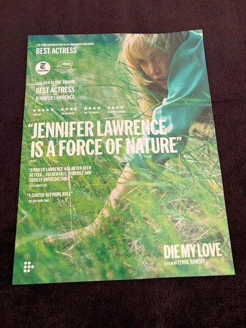 DIE MY LOVE 2026 Oscar ad with Jennifer Lawrence as Grace, Robert ...