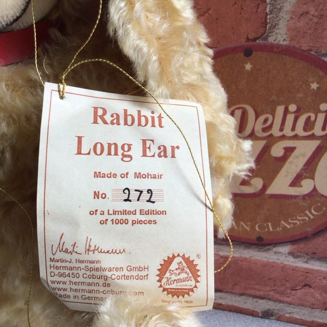 HERMANN SPIELWAREN RABBIT Long Ear. Mohair Artist Bunny Rabbit. £51.66 ...