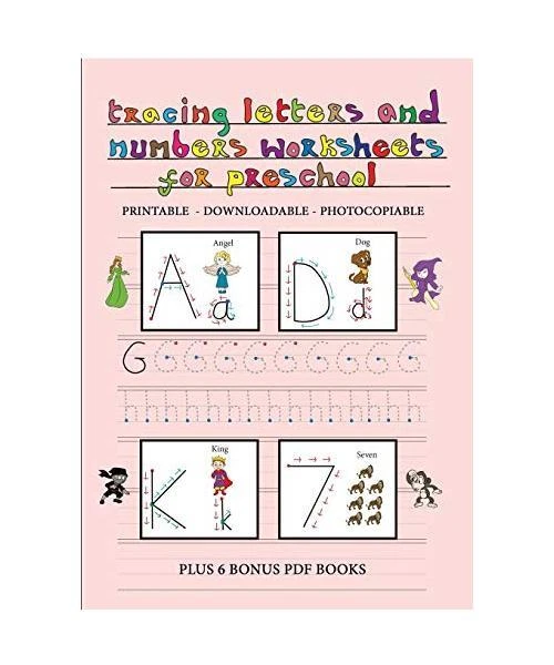 TRACING LETTERS AND Numbers Worksheets for Preschool: This book has 65 ...