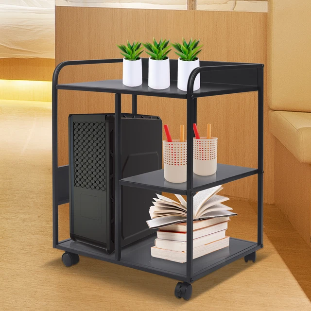 MOBILE PRINTER STAND Rolling Cart Storage Organizer Rack Printer Shelf ...