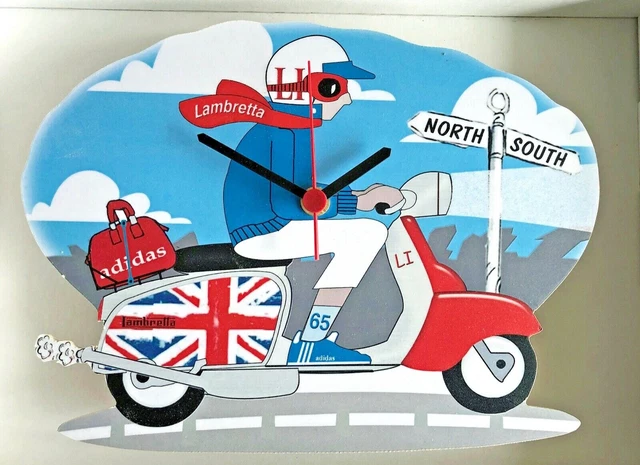 SCOOTER WALL CLOCK, Northern Soul Clock, Mods Clock, LI TV SX GP ...