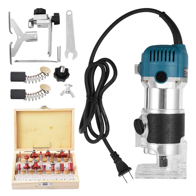 WOOD ROUTERS, 800W Wood Trimmer Router Tool, Compact Wood Palm Router ...