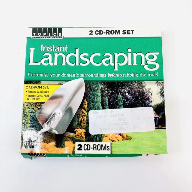 INSTANT LANDSCAPING FOR Windows 95 or Higher Including XP (2 CD-ROM) $3 ...