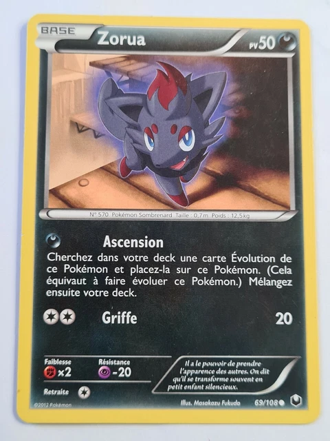 CARTE POKEMON FRANÇAISE Zorua 69/108 explorateur obscurs EUR 2,40 ...