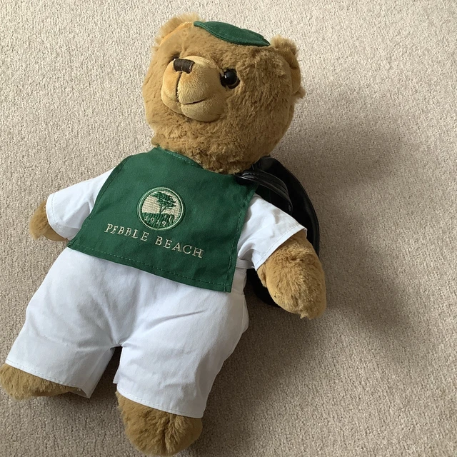 LARGE TEDDY BEAR From Pebble Beach Named Caddy Bear Vgc £8.64 - PicClick UK