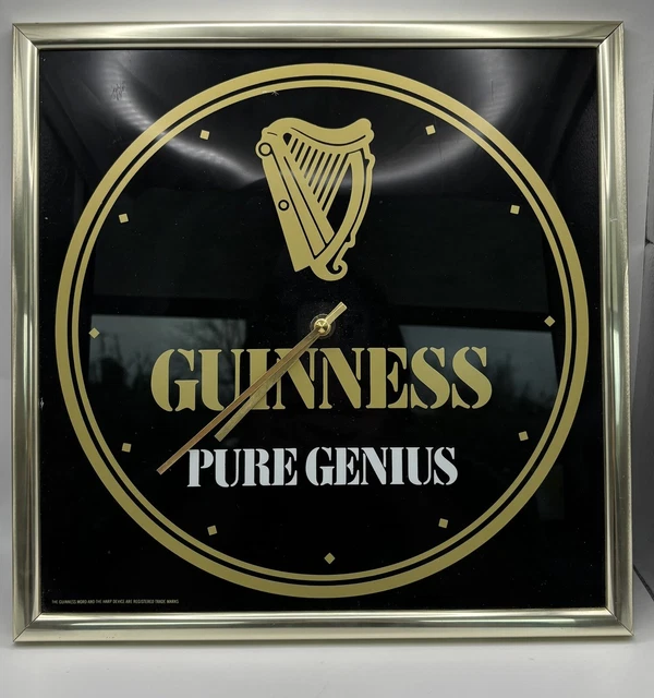 VINTAGE GUINNESS WALL Clock 12.5” X 12.5” - Battery Powered £15.00 ...