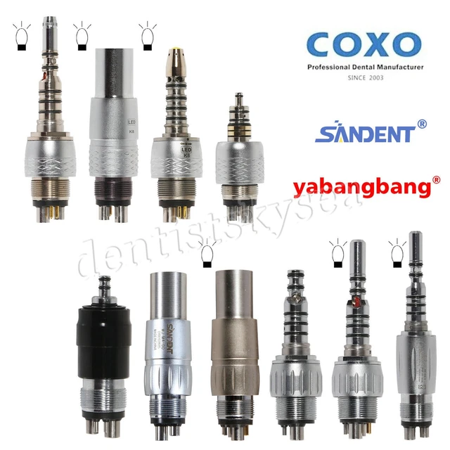 DENTAL QUICK COUPLING Coupler Fit KaV NSK Sirona High Speed/LED ...