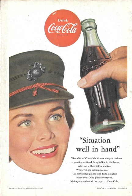1953 COCA COLA National Geographic Magazine Back Cover Full Color Ad $9 ...