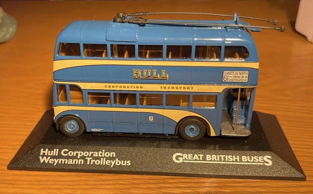 WEYMANN TROLLEYBUS MODEL BUS HULL CORPORATION 1:76 SCALE CORGI Boxed £ ...