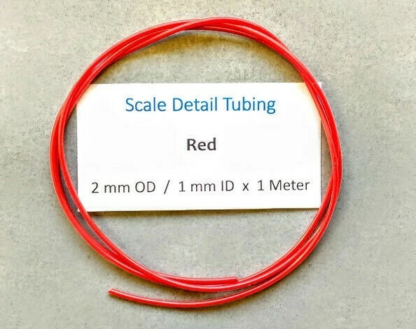 2 MM RED PVC...Scale Model Detail Tubing..Hose..etc..Tamiya..Italeri ...