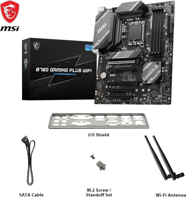 MSI B760 GAMING PLUS WIFI Motherboard, ATX - Supports Intel 12th & 13th ...