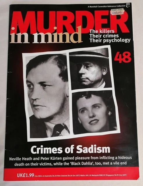 MAGAZINE - MURDER In Mind (Marshall Cavendish) Part #48 Crimes Of ...