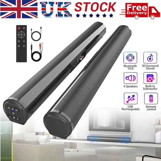 WIRELESS BLUETOOTH SPEAKER Sound Bar TV Soundbar Subwoofer Home Theater ...