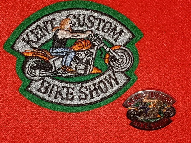 NEW HELLS ANGELS Kent Custom Show 1994 Patch & Pin Badge - Bike ...